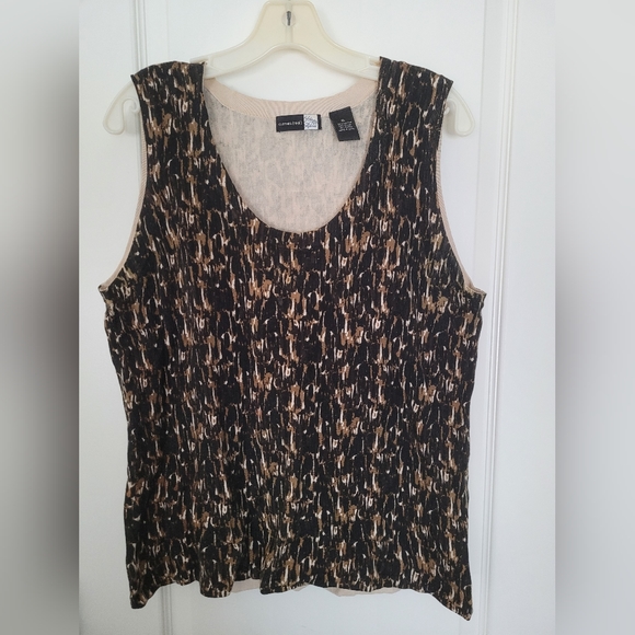 Saks Fifth Avenue | Tops | Saks Fifth Avenue Black Tan Cotton Blend ...